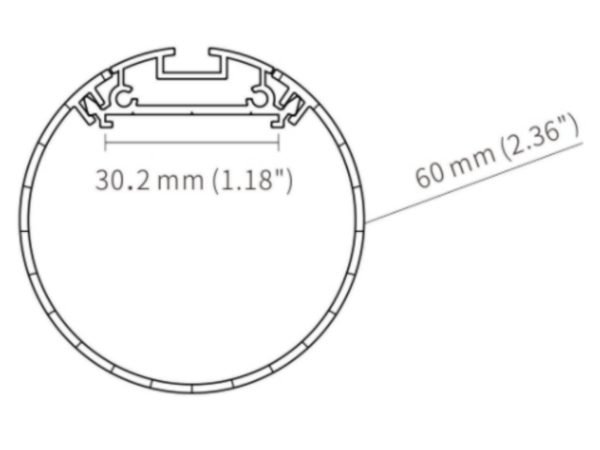 Round LED Strip Light Diffuser for LED Lighting Decoration