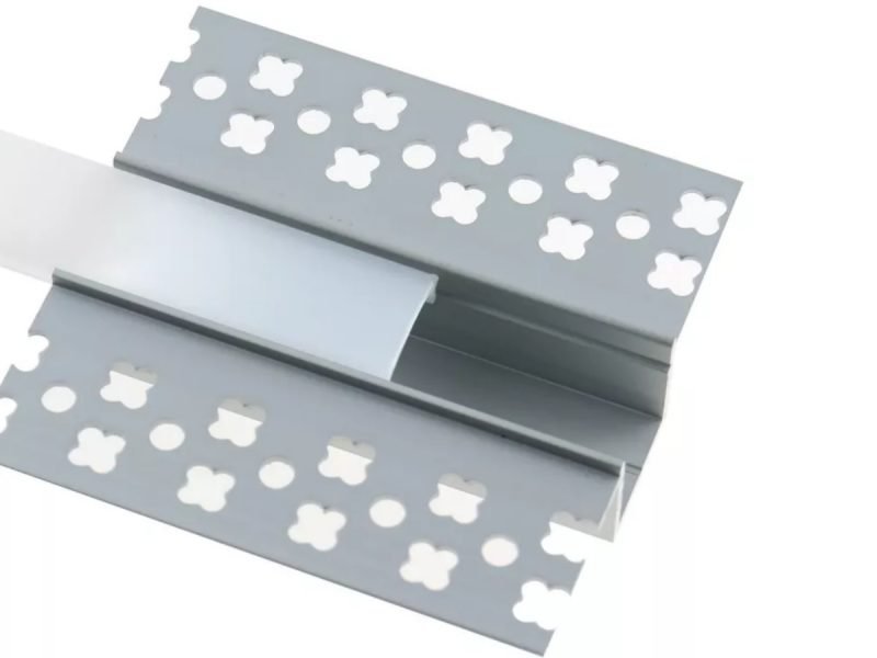 LED Aluminum Channel | Recessed Plaster Profile with Flange