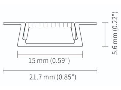 Recessed LED Aluminum Channel PC Diffuser for LED Strip