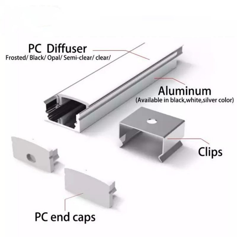 Slim Extrusion LED Profile for Strip Light LED Channels