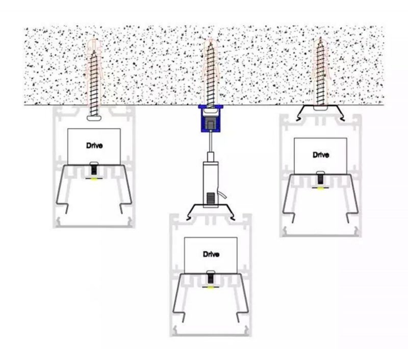 Aluminum Channel for LED Strip Suspended and Surface Mounted