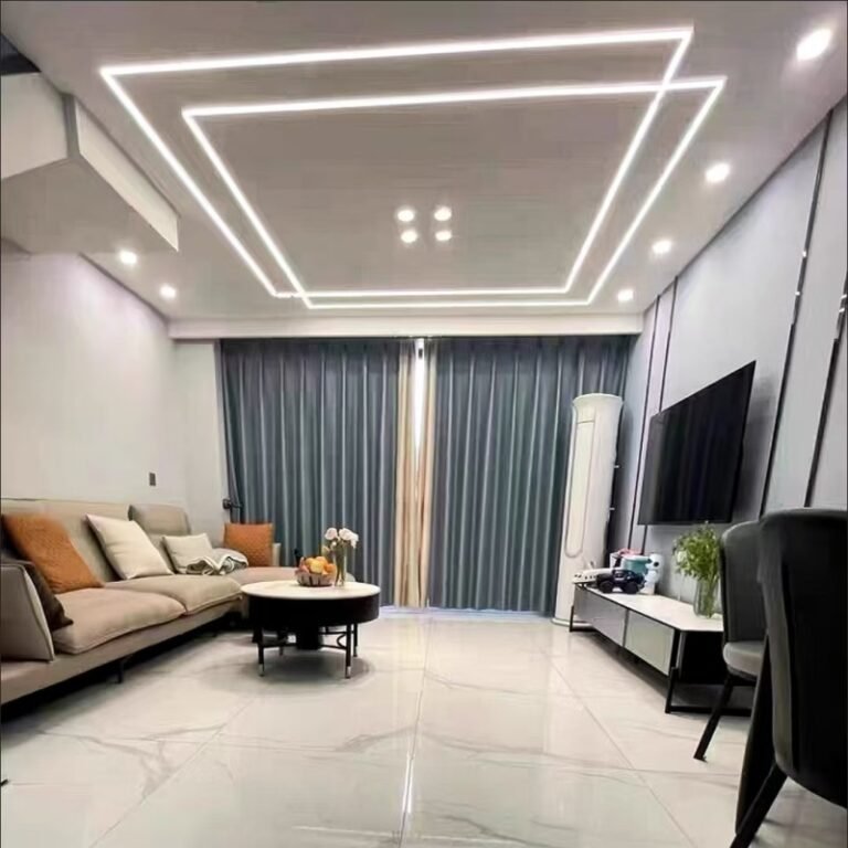 Recessed surface mounted LED profiles for LED lighting solutions