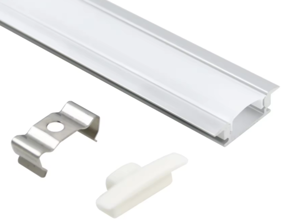 24x07mm Recessed Mounted LED Aluminum Channel Opal Diffuser for LED ...