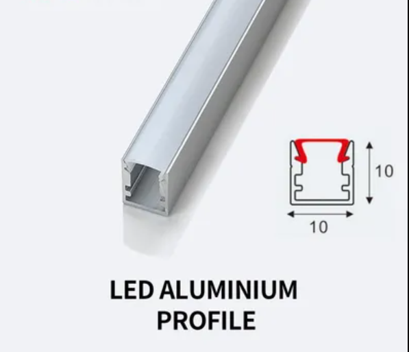 W10*H10mm Surface Mounted U Shape LED Profile Channel for Cabinet ...