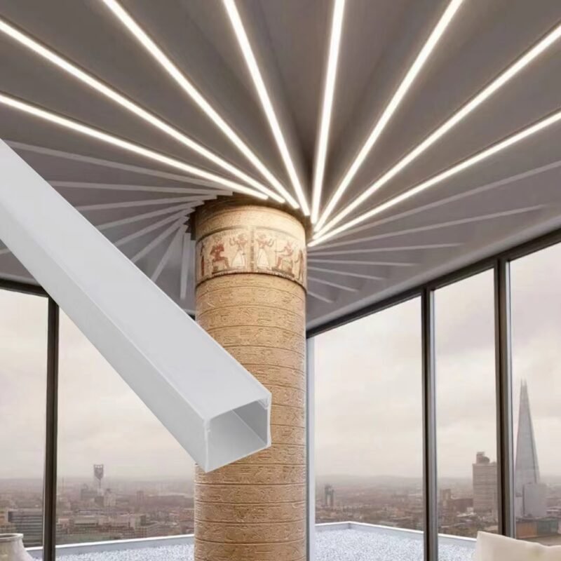 20mm Width Surface Mounted U Shape LED Strip Aluminum Profile Channel ...